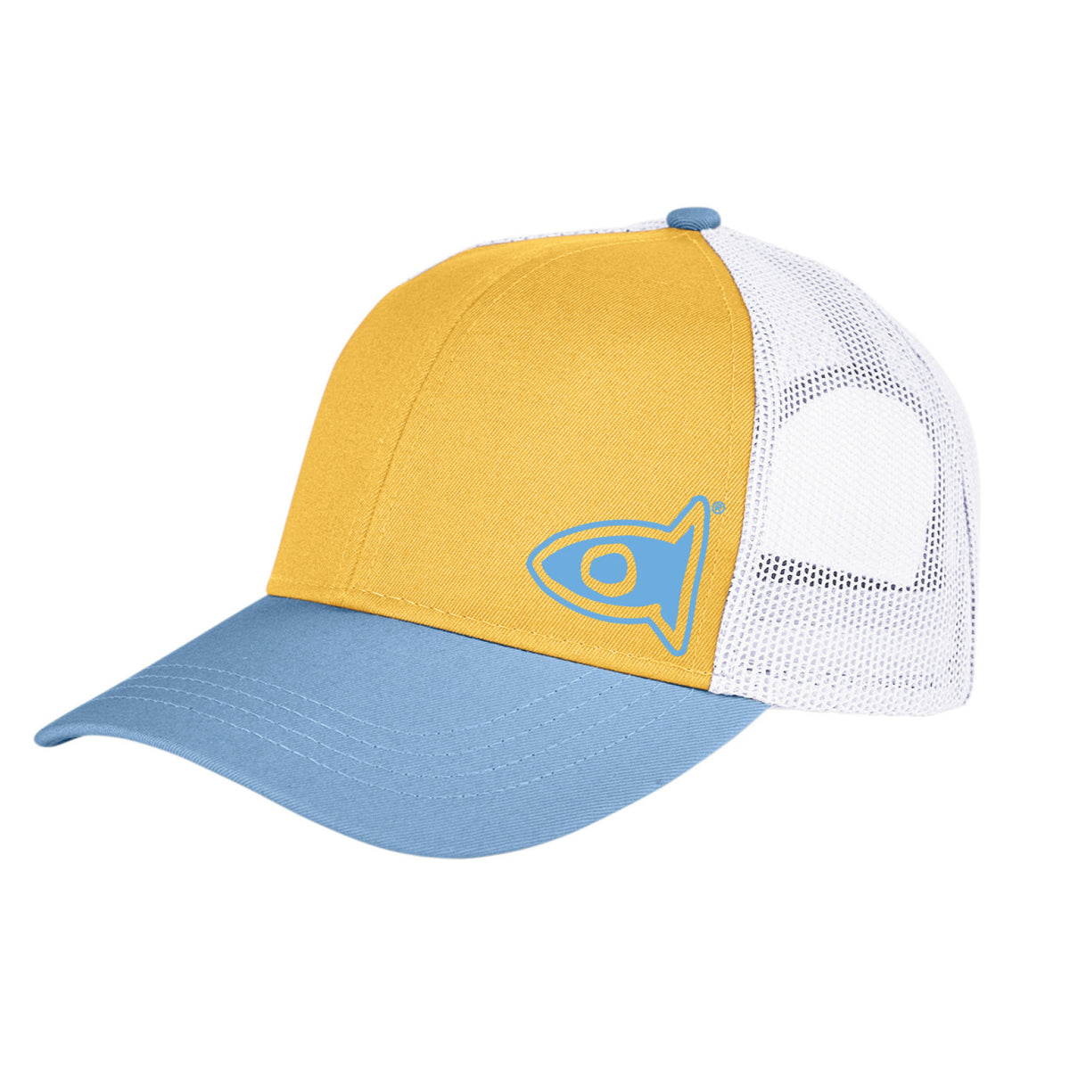 Tri-Color Cap Light Mustard / Bay / White – Fishi